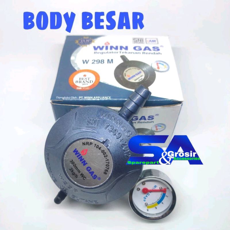 Jual WINN GAS W 298 M Regulator Tekanan Rendah METER BODY BESAR Low ...