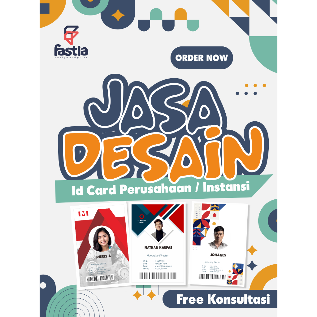 Jual Jasa Desain Id Card Custom Request | Design Name Tag, Tag Gantung ...