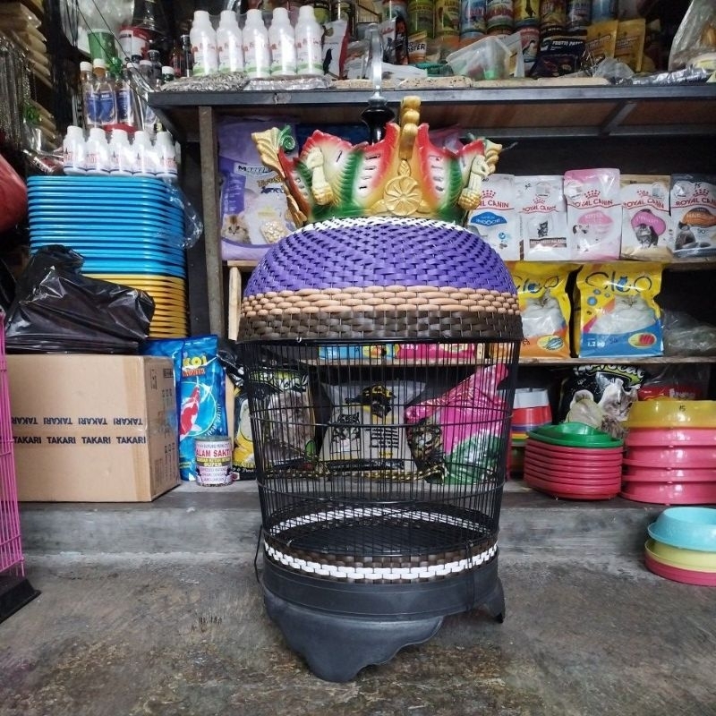 Jual SANGKAR BESI PERKUTUT RAJUT MAHKOTA SANGKAR KUTUT BESI | Shopee ...