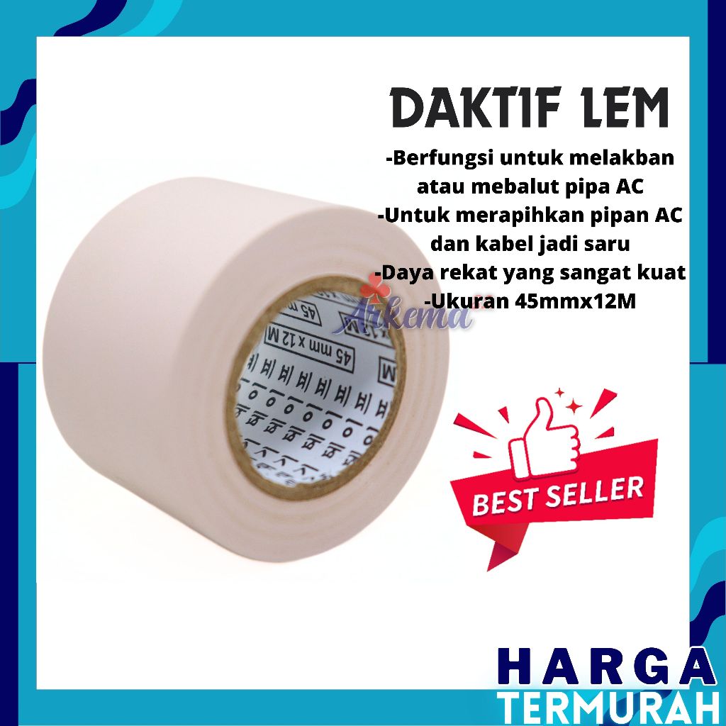 Jual DAKTIF LEM AC | DUCT TAPE | LAKBAN PIPA AC | PEMBUNGKUS PIPA AC ...