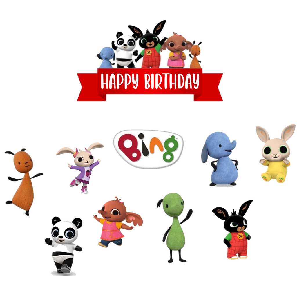 Jual TOPPER CAKE CUSTOM TOPPER ULANG TAHUN / HIASAN KUE BING DAN TEMAN ...