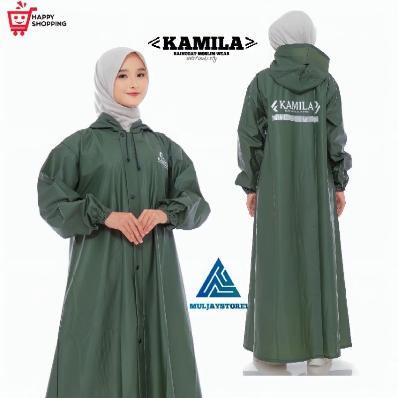 Jual Jas Hujan Wanita Model Gamis Original KAMILA Bahan PVC 0,25 ...