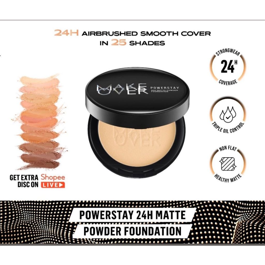 Jual Makeover Powerstay Matte Powder Foundation 10g - 24H Oil Control ...