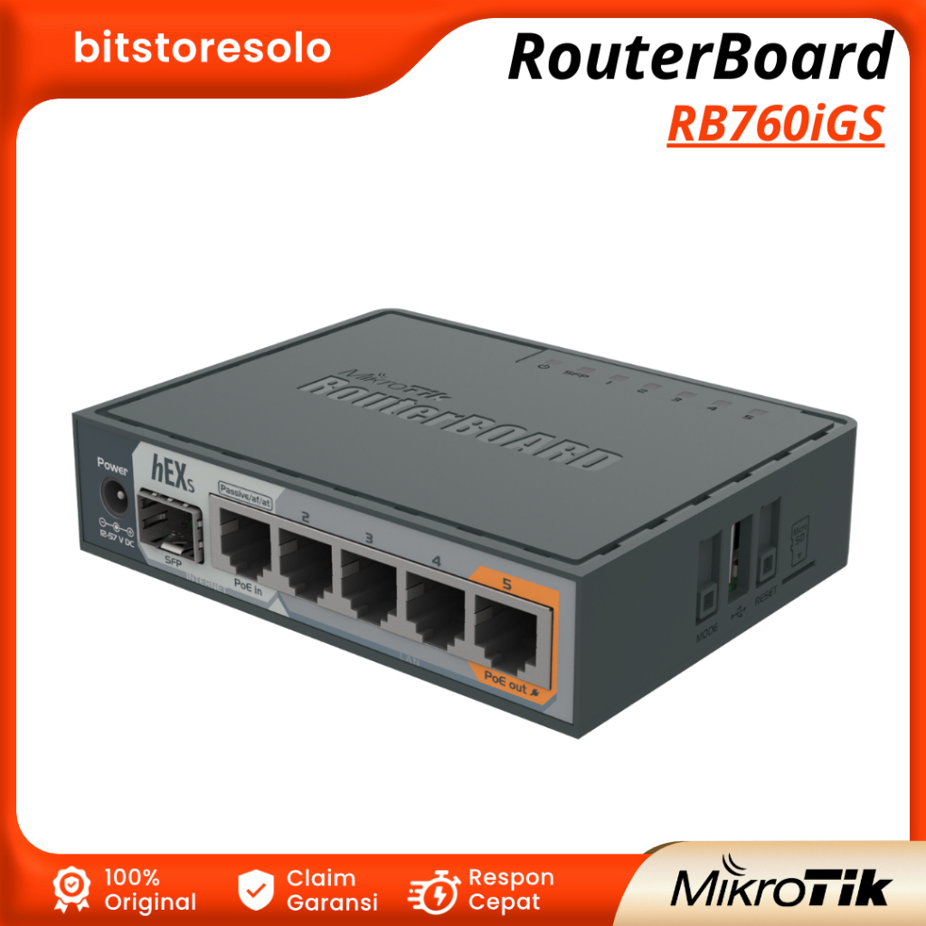 Jual Router RouterBoard Mikrotik RB 760 iGS RB760iGS hEX S | Shopee ...