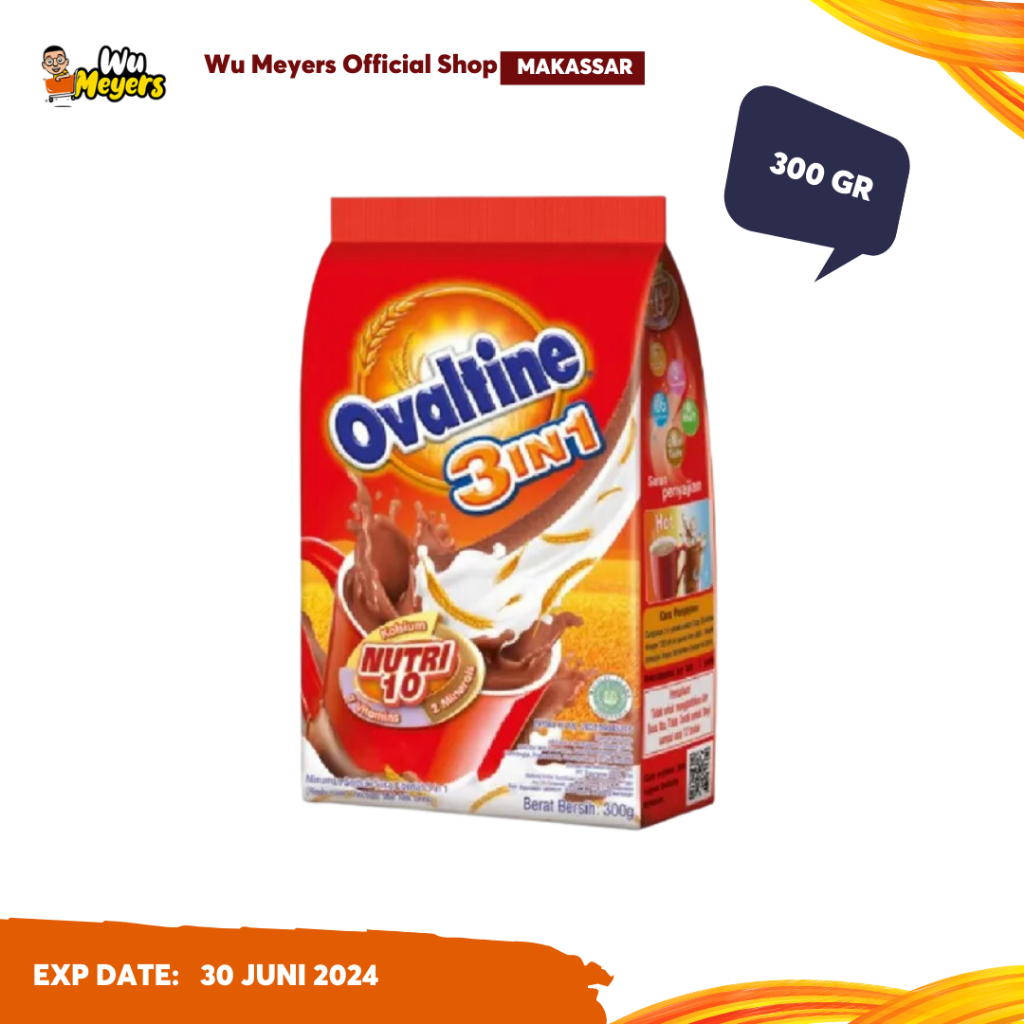Jual Ovaltine 3in1 P10 300g New Susu Bubuk Coklat - Wu Meyers Makassar ...