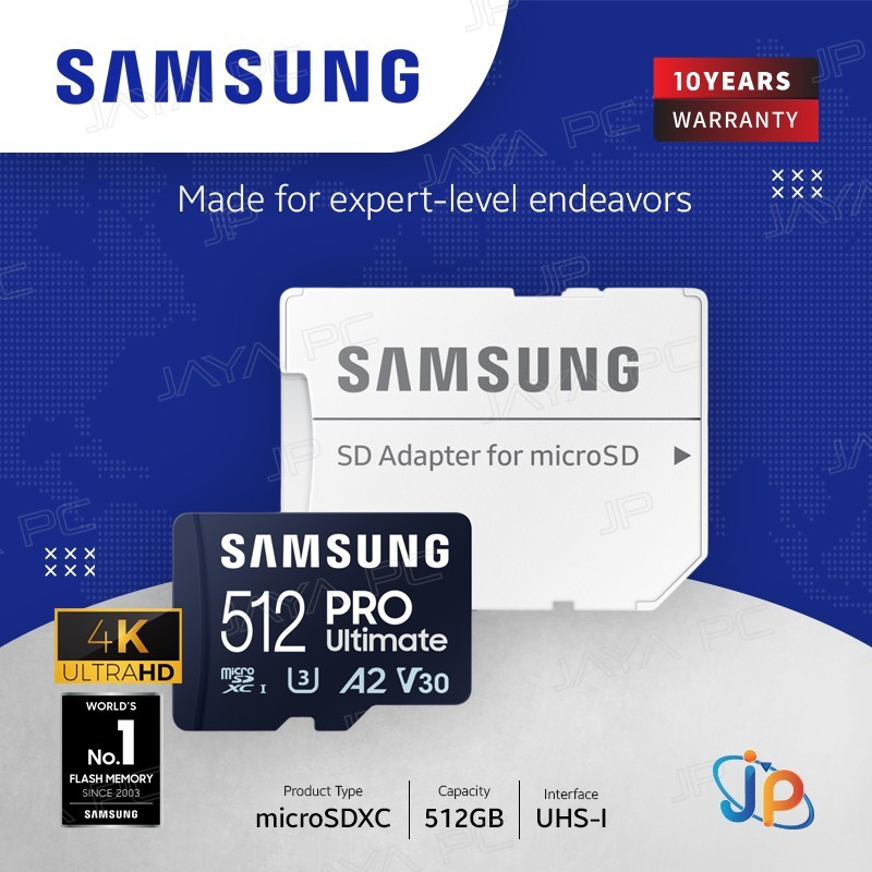 Jual Samsung Pro Ultimate MicroSDXC 512GB 4K - Micro SD + Adapter ...