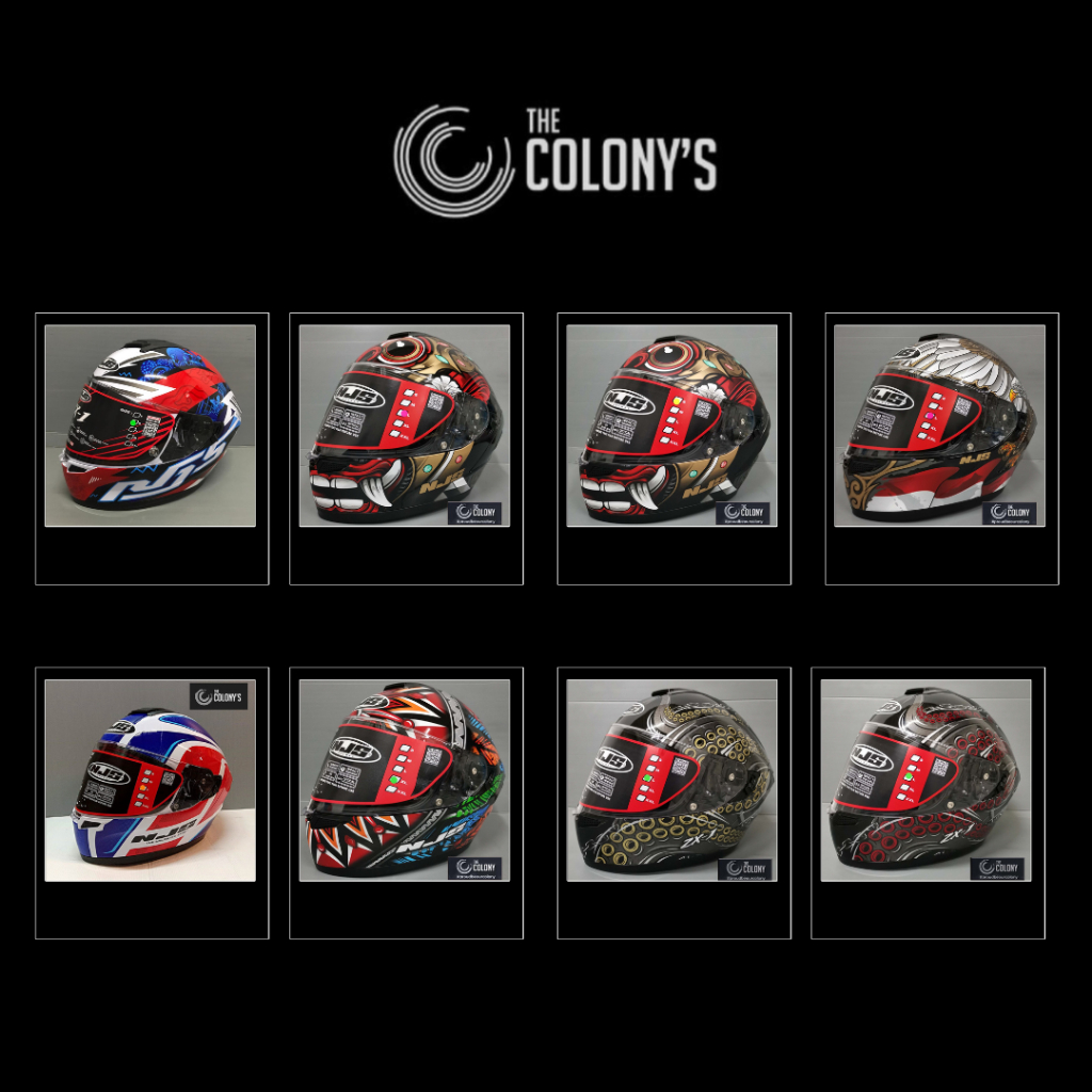 Jual HELM NJS ZX-1 ZX 1 ZX1 MOTIF BARONG GLOSY/DOFF GARUDA KRAKEN FULL ...
