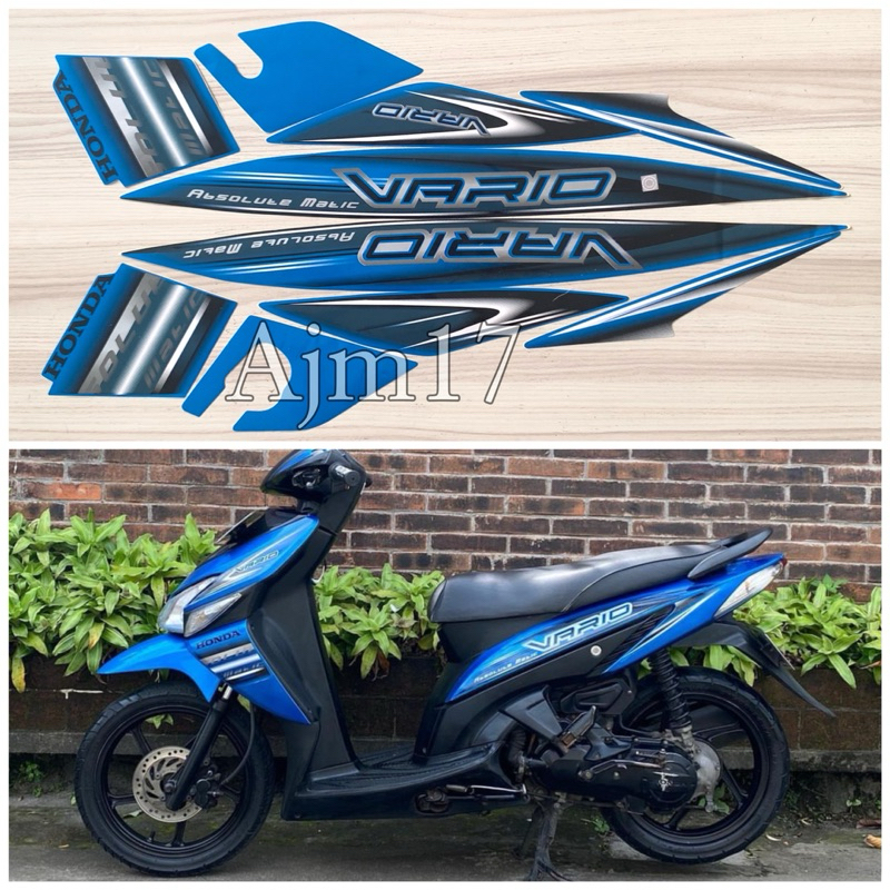 Jual STIKER STRIPING VARIO 110 CARBU 2008 BIRU | Shopee Indonesia
