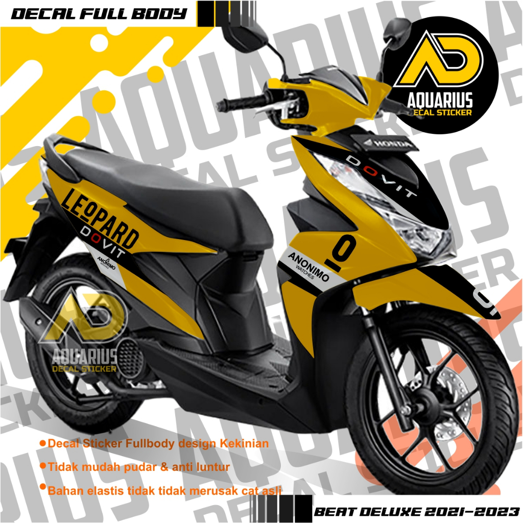 Jual Decal Fullbody Beat Deluxe 2020-2023 / Sticker Variasi Honda Beat ...