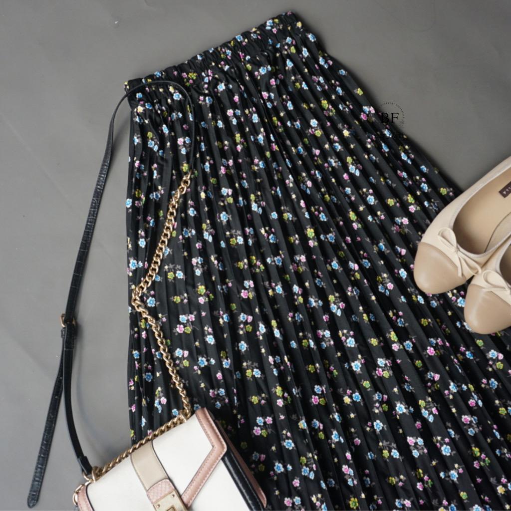 Jual Rok Motif Korean Look - Rok Plisket Motif Premium Tebal - Pleated ...