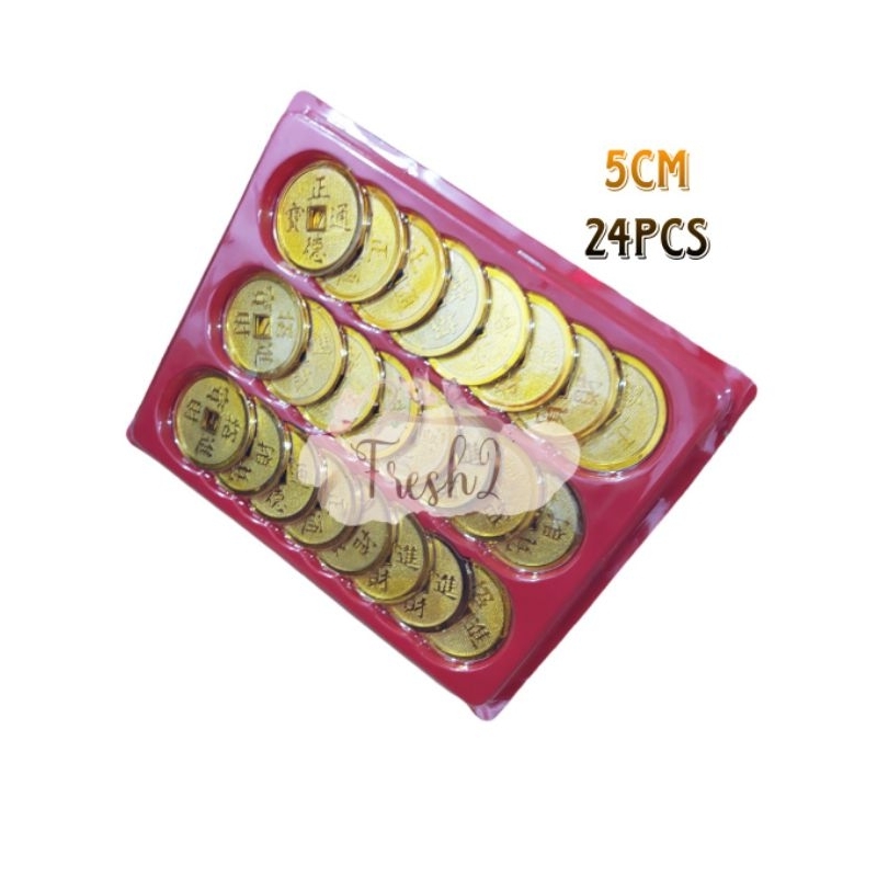 Jual KOIN CINA KUNO BAHAN PELASTIK 1 PAPAN / KOIN CINA EMAS MAINAN ...