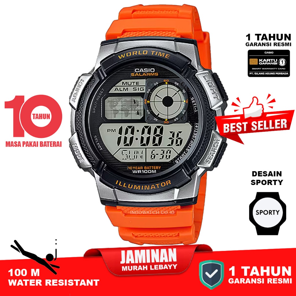 Jual Casio Standard AE-1000W-4BV ae1000 ae 1000 original garansi resmi | Shopee Indonesia