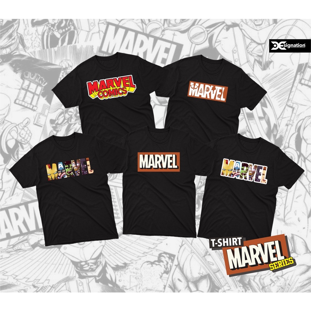 Jual Kaos Baju MARVEL LOGO Premium / KAOS Marvel Comics Cinematic ...