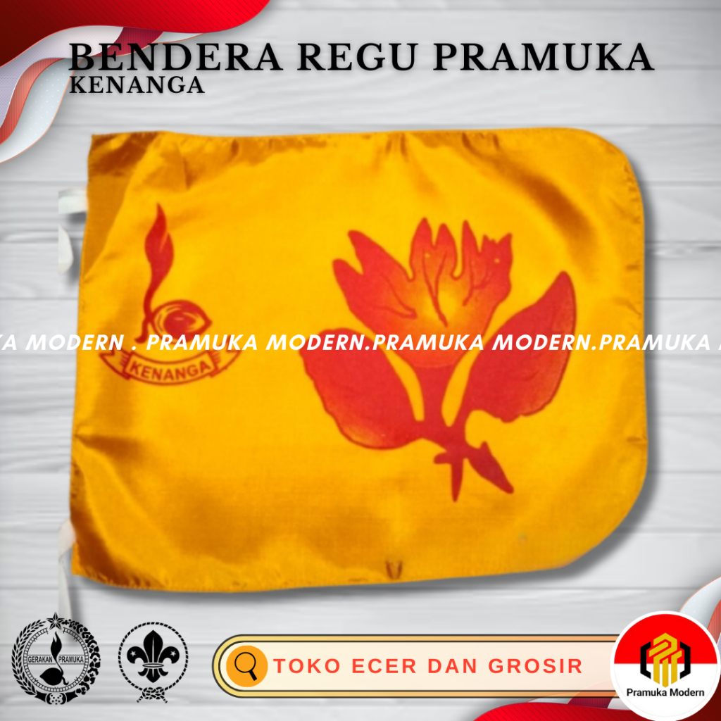 Jual Bendera regu kenanga / bendera regu putri kenanga / bendera regu ...