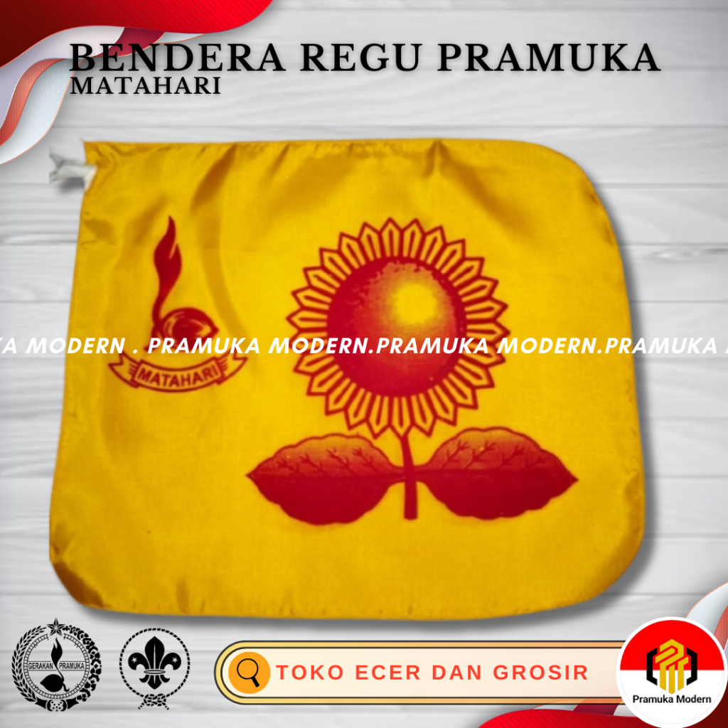 Jual Bendera regu matahari / bendera regu putri matahari / bendera regu ...