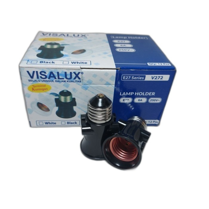 Jual Fitting Sambung Gantung Kombinasi 2 Colokan cabang Visalux E27 ...