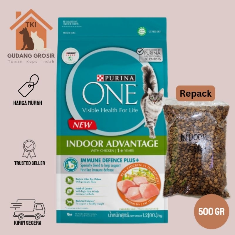 Jual Purina ONE Indoor Advantage Dari Daging Ayam Asli Makanan Kucing ...