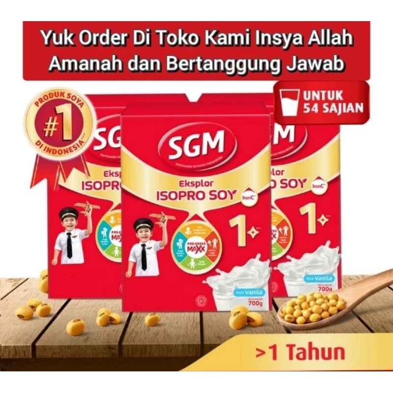 Jual SGM Eksplor ISOPRO SOY 1+ Uk 700gr Susu Pertumbuhan untuk Balita Anak Usia 1-5 Tahun ...