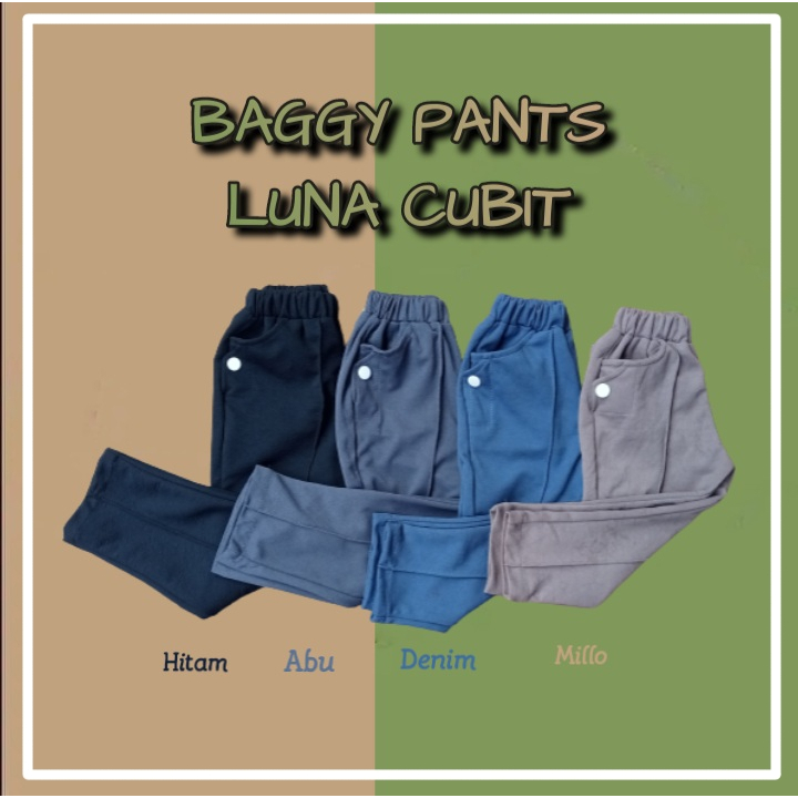 Jual CELANA PANJANG ANAK PEREMPUAN BAGGY PANTS LUNA CUBIT 1-6 tahun | Shopee Indonesia