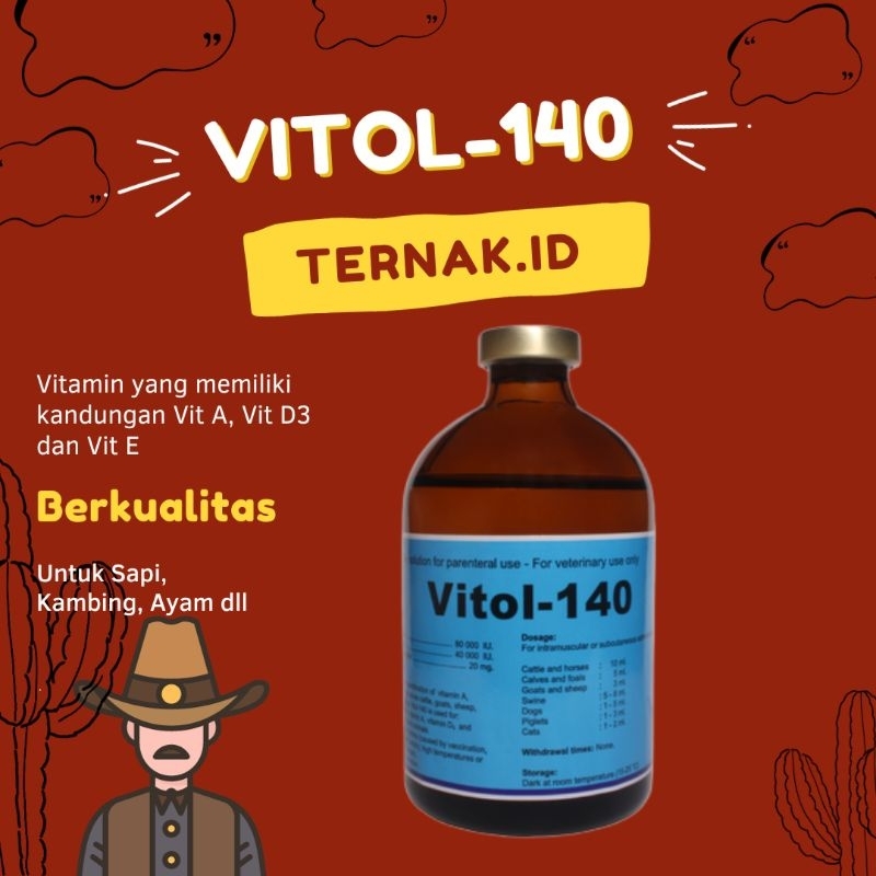 Jual Vitol-140 vitamin AD3E untuk Meningaktan Daya Tahan Tubun Ternak | Shopee Indonesia