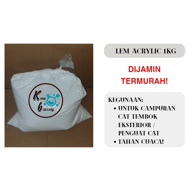 Jual LEM ACRYLIC CAT TEMBOK 1 KG / LEM VINYL AKRILIK UNTUK CAT TEMBOK ...