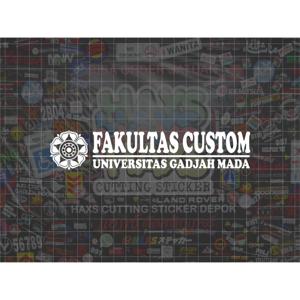Jual Cutting Sticker Fakultas Custom UGM Ukuran 20 cm Untuk Mobil ...