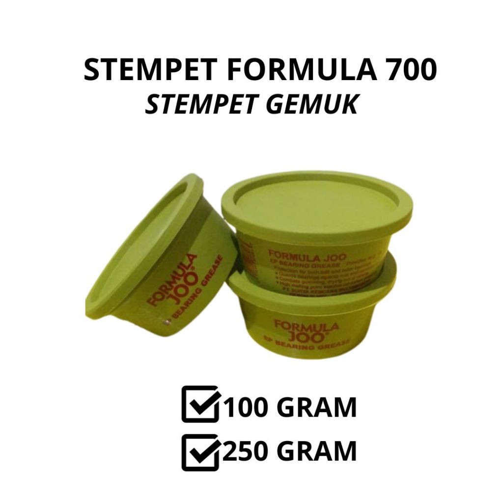 Jual FORMULA 700 STEMPED GREASE/ STEMPET GEMUK HITAM 250 GRAM | Shopee ...