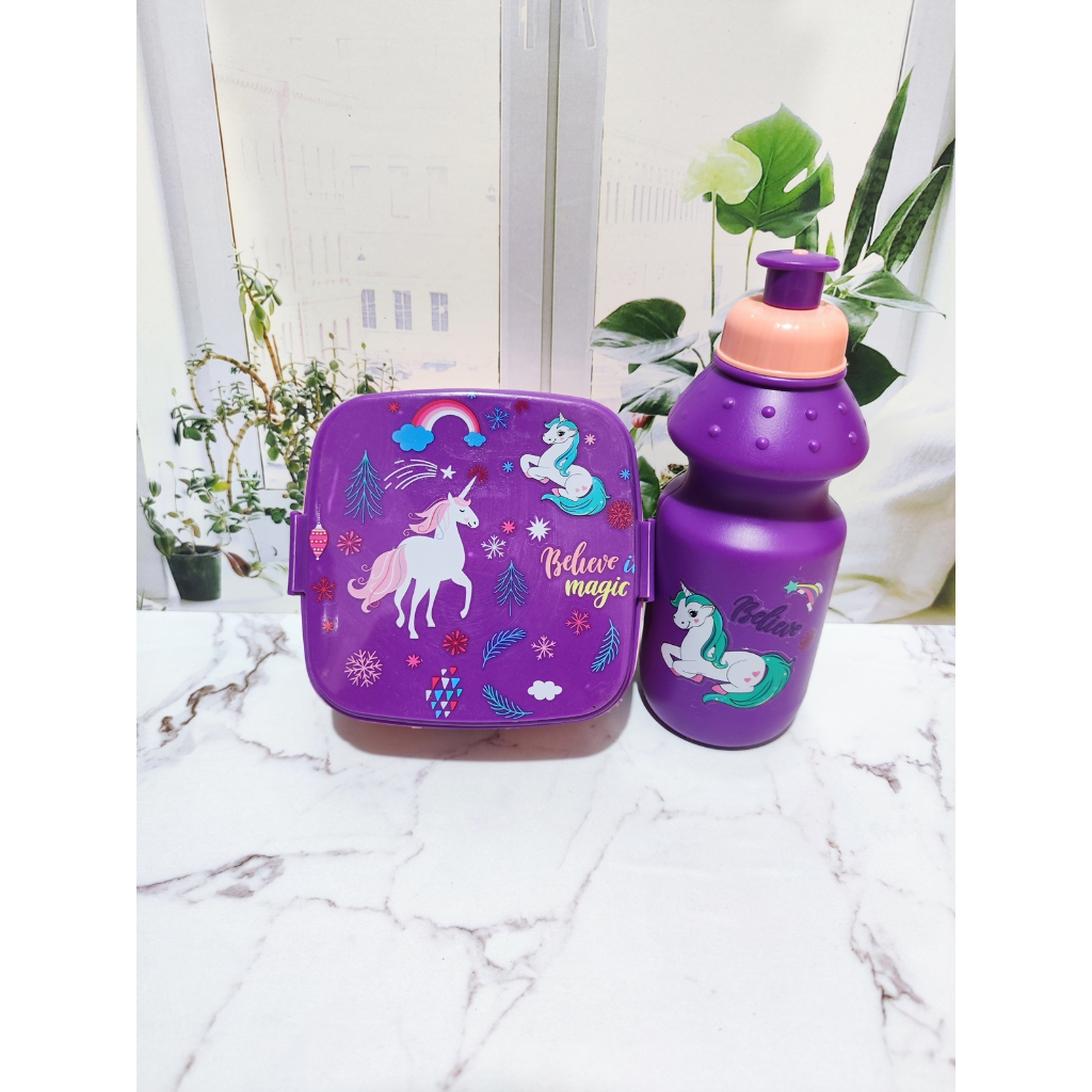 Jual Set Tempat Makan + Botol Minum / Set Tempat Makan Anak 2 Tingkat / Tempat Makan dan Botol ...