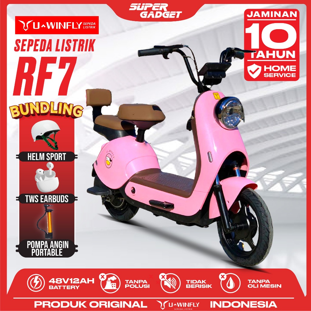 Jual UWINFLY RF7 REDFISH Sepeda Listrik E-Bike Garansi Resmi | Shopee Indonesia