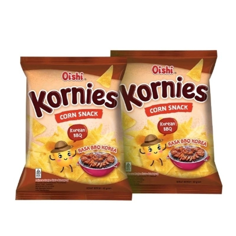 Jual Oishi Kornies Rasa BBQ Korea 18 gr Isi 10 Pcs | Shopee Indonesia