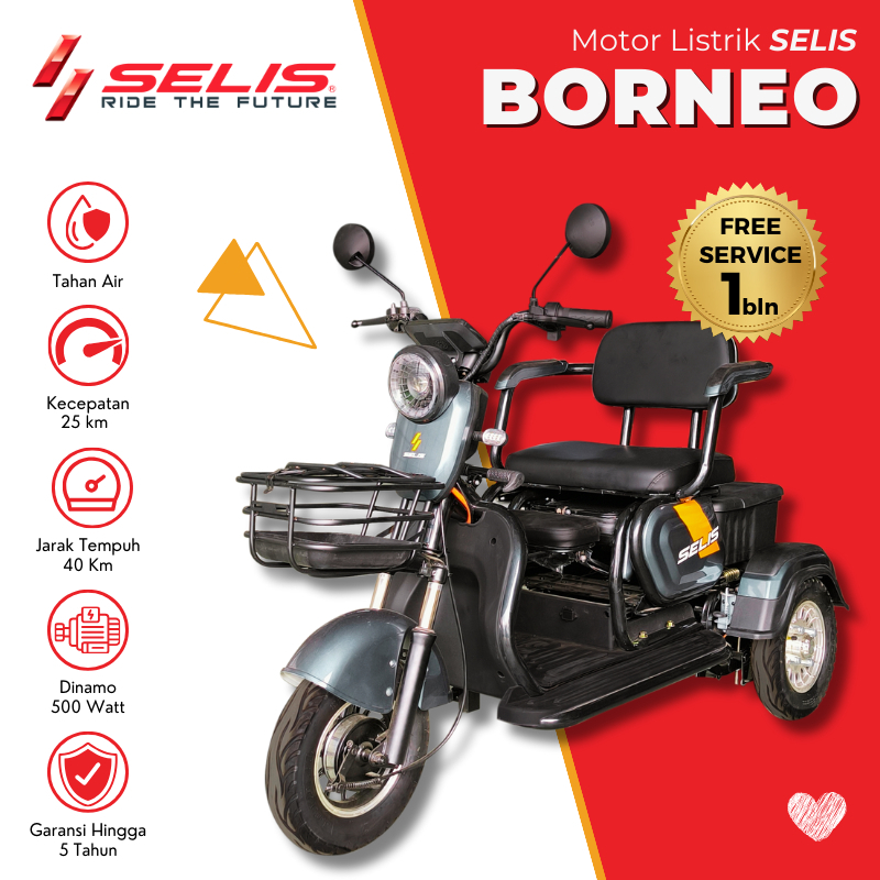 Jual SELIS - Motor listrik Borneo ( Roda 3 ) | Shopee Indonesia