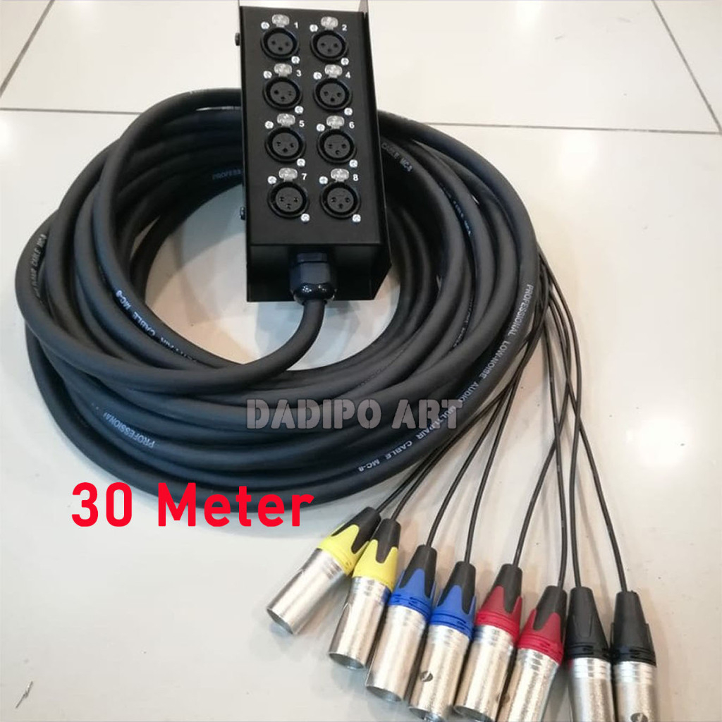 Jual Kabel Snake 8 Channel Isi 8 Panjang (30meter) Original | Shopee ...