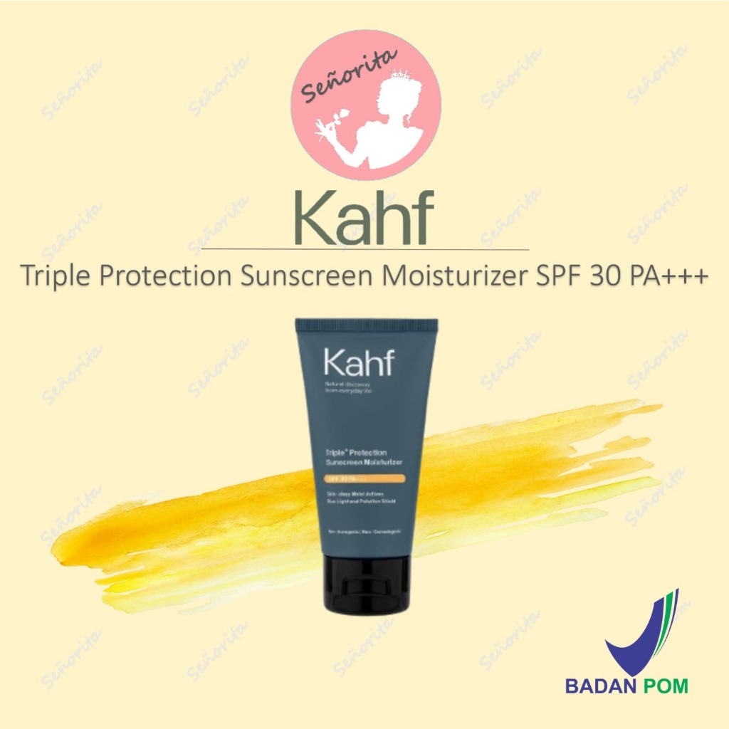 Jual KAHF Triple Protection Sunscreen Moisturizer SPF 30 PA+++ 30 ml ...