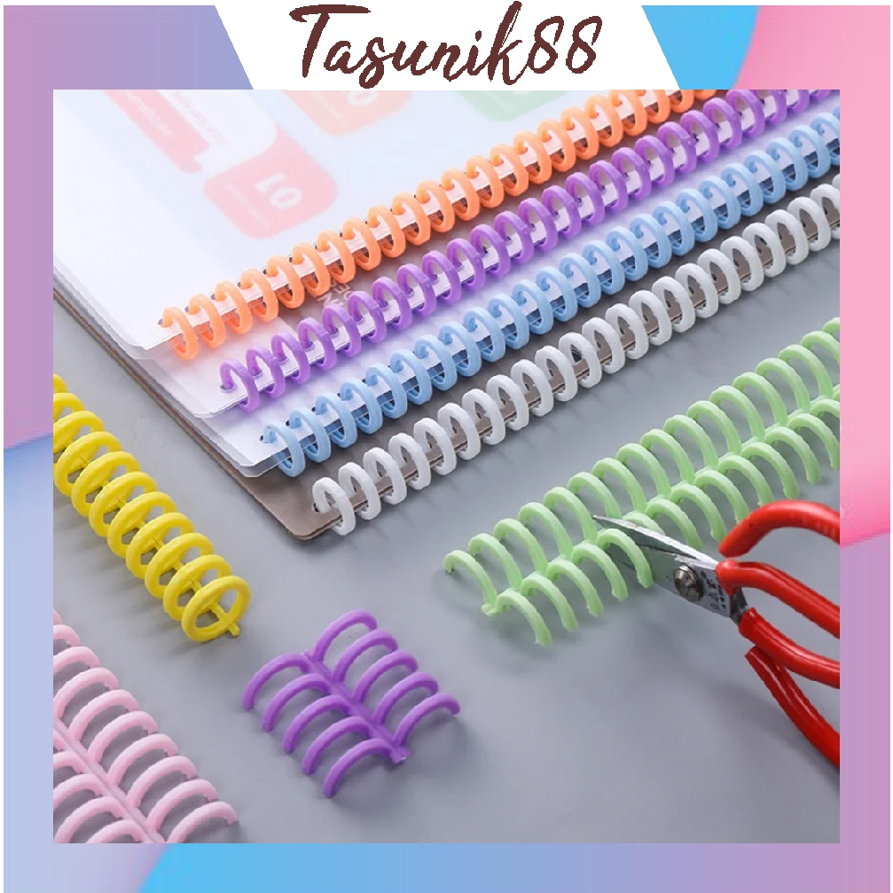 Jual ⭐TasUnik88⭐ DIY Spiral Ring Binder Loose Leaf 30 Holes Pastel Lucu ...