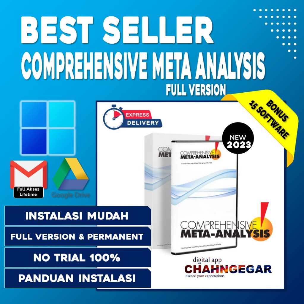 Jual Comprehensive meta-analysis (CMA) Full Version Software data statistik meta analisis ...