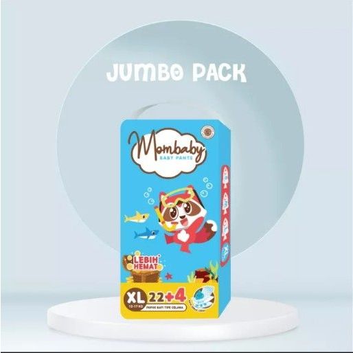 Jual Mombaby Pants XXL32+6 S54+6 M50+6 L42+6 XL36+6 popok sekali pakai | Shopee Indonesia
