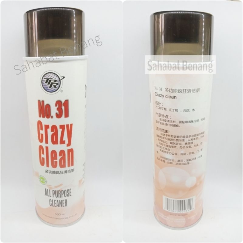 Jual TPR 31 CrazyClean/Crazy Clean no. 31/Spray/pembersih noda | Shopee ...