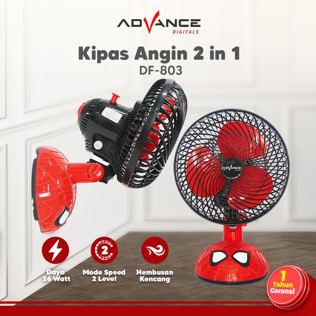 Jual Advance Kipas Angin DF803 Kipas Angin 2IN1 ukuran 8 inch Kipas ...