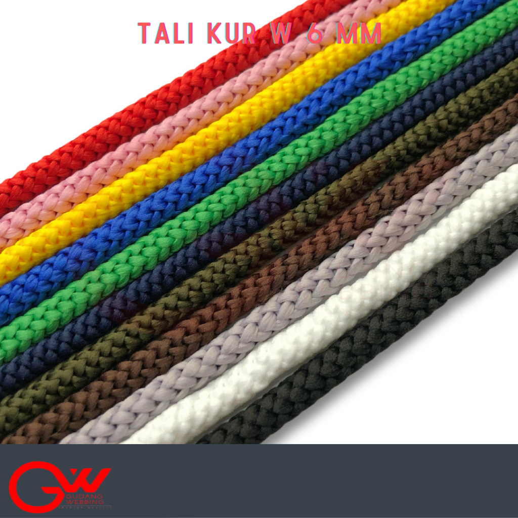 Jual TALI SERUT / TALI TAS / TALI KUR W 6 mm Besar ( Bungkus ) | Shopee ...