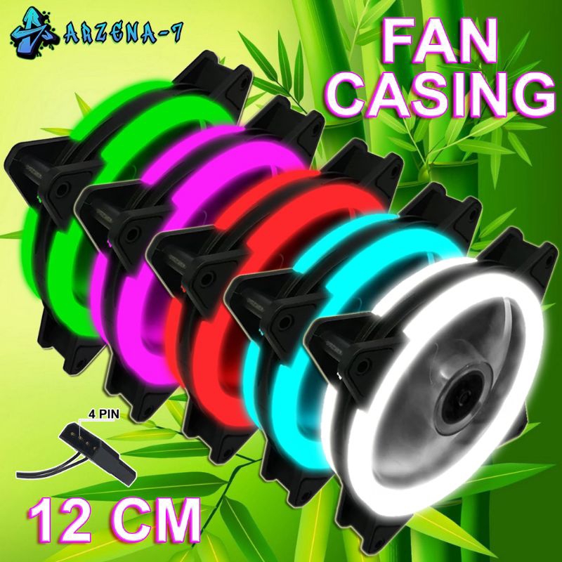Jual Fan Casing 120mm Led / Cooler Fan Casing PC uk. 12Cm Led | Shopee ...