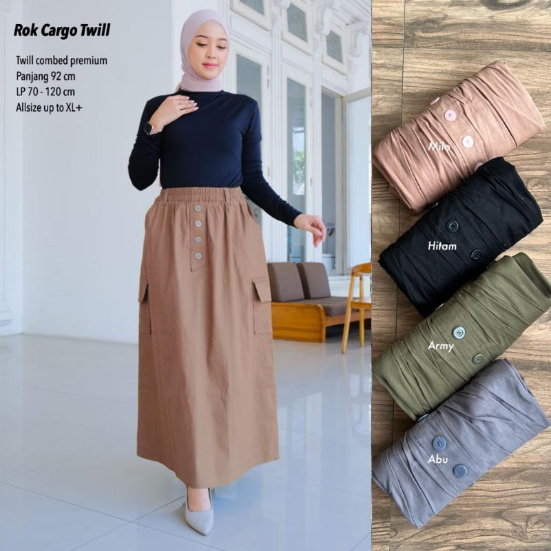 Jual Rok Cargo Wanita Twill Combad | Shopee Indonesia