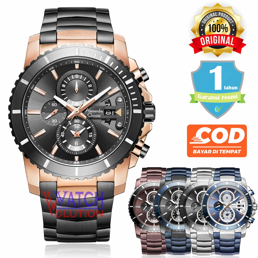 Jual Jam Tangan pria Alexandre Christie AC 6455 MC Original | Shopee ...
