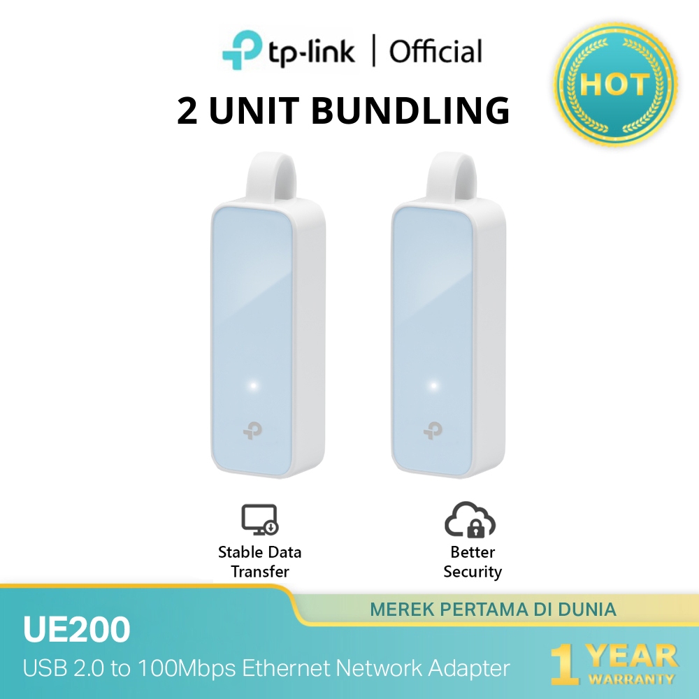 Jual TP-LINK Network Adapter UE200 USB 2.0 Gigabit SuperSpeed 100Mbps ...