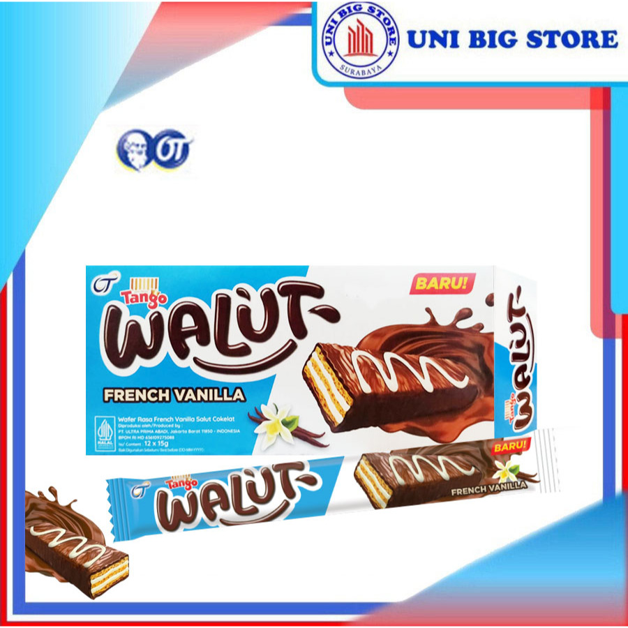 Jual Tango Walut French Vanilla Wafer Vanila Box 12 x 15 gr | Shopee ...