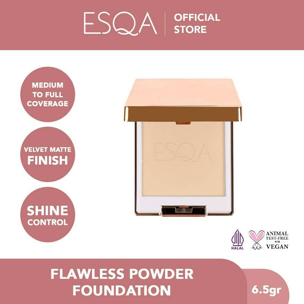 Jual ESQA Flawless Powder Foundation (BEDAK PADAT) | Shopee Indonesia