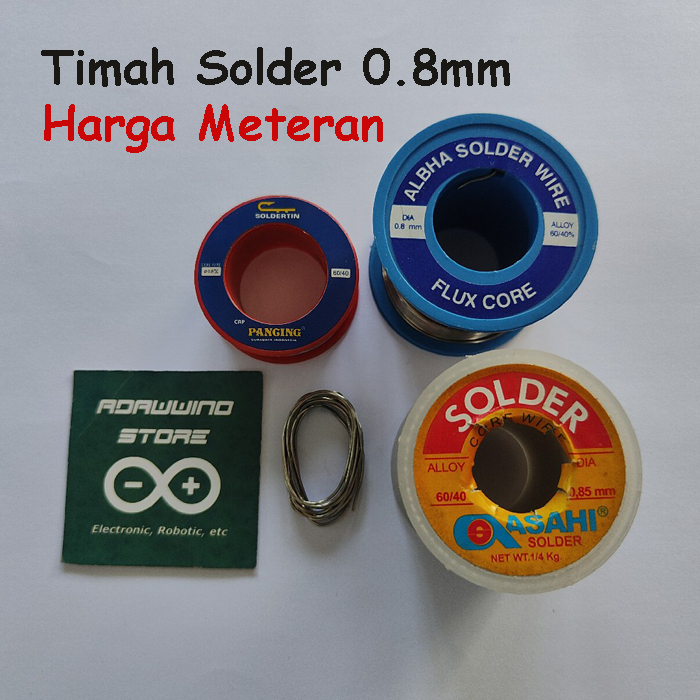 Jual Timah Solder 0.8mm Soldering Wire 0,8mm Meteran Per Meter | Shopee ...