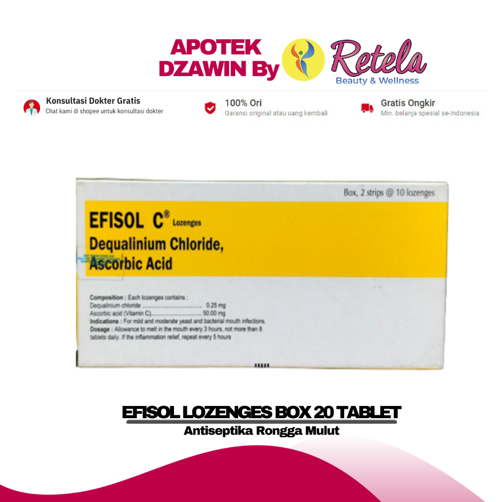 Jual EFISOL LOZENGES BOX 20 TABLET | Shopee Indonesia