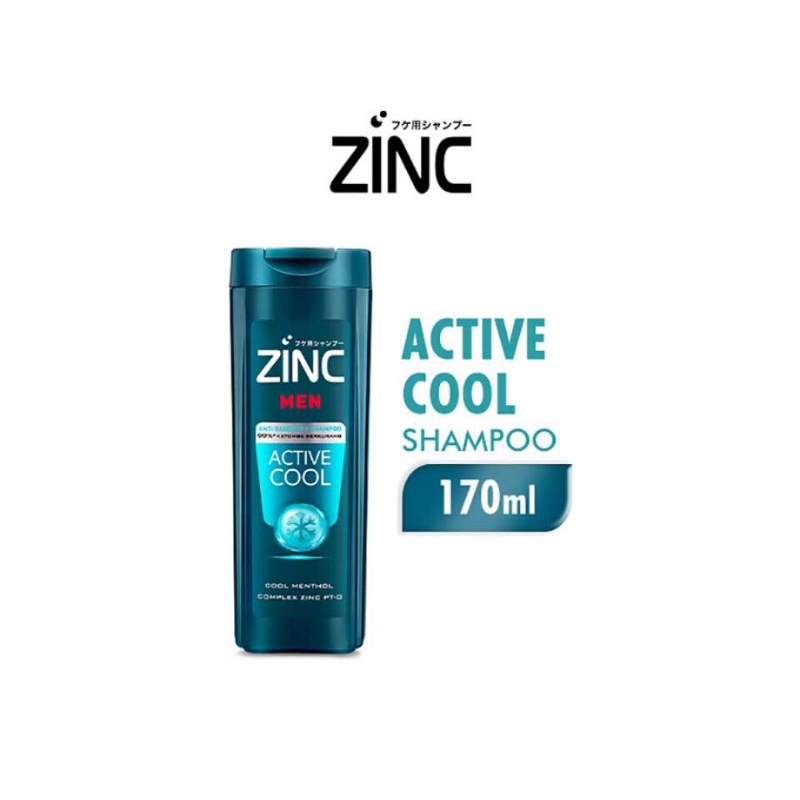 Jual ZINC MEN Shampoo Anti Dandruff Active Cool 170 ml | Shopee Indonesia