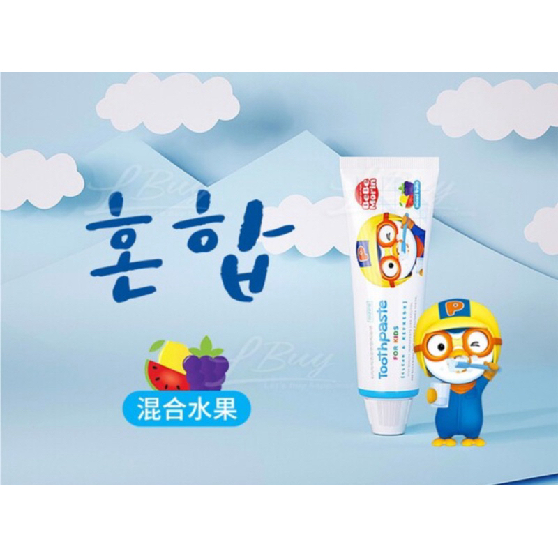Jual Odol anak Pororo Tooth Paste for kids clean & refresh 80g | Shopee ...