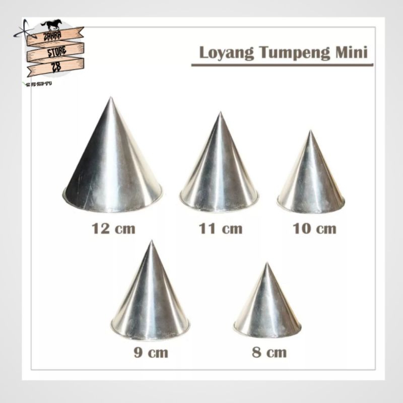 Jual loyang nasi tumpeng mini/Kerucut ukuran 8cm 10cm 12cm | Shopee ...